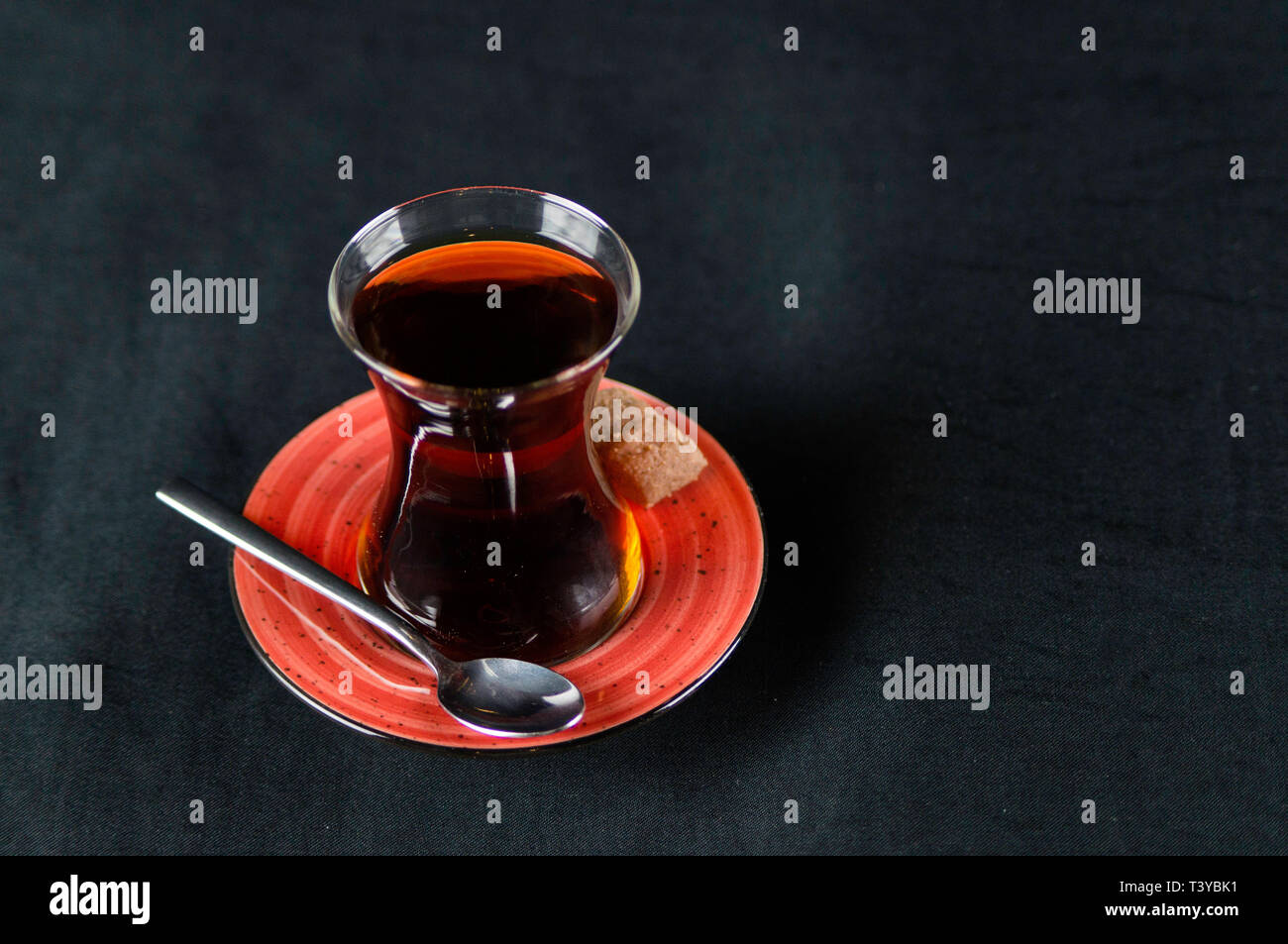 a cup of tea lit by artificial light Stock Photo - Alamy