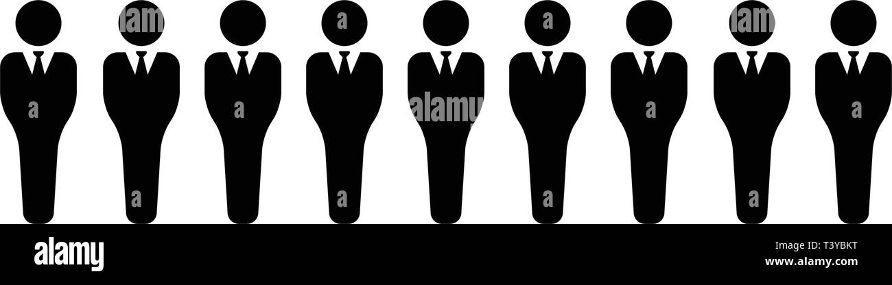 Management icon vector male group of persons symbol avatar for business ...