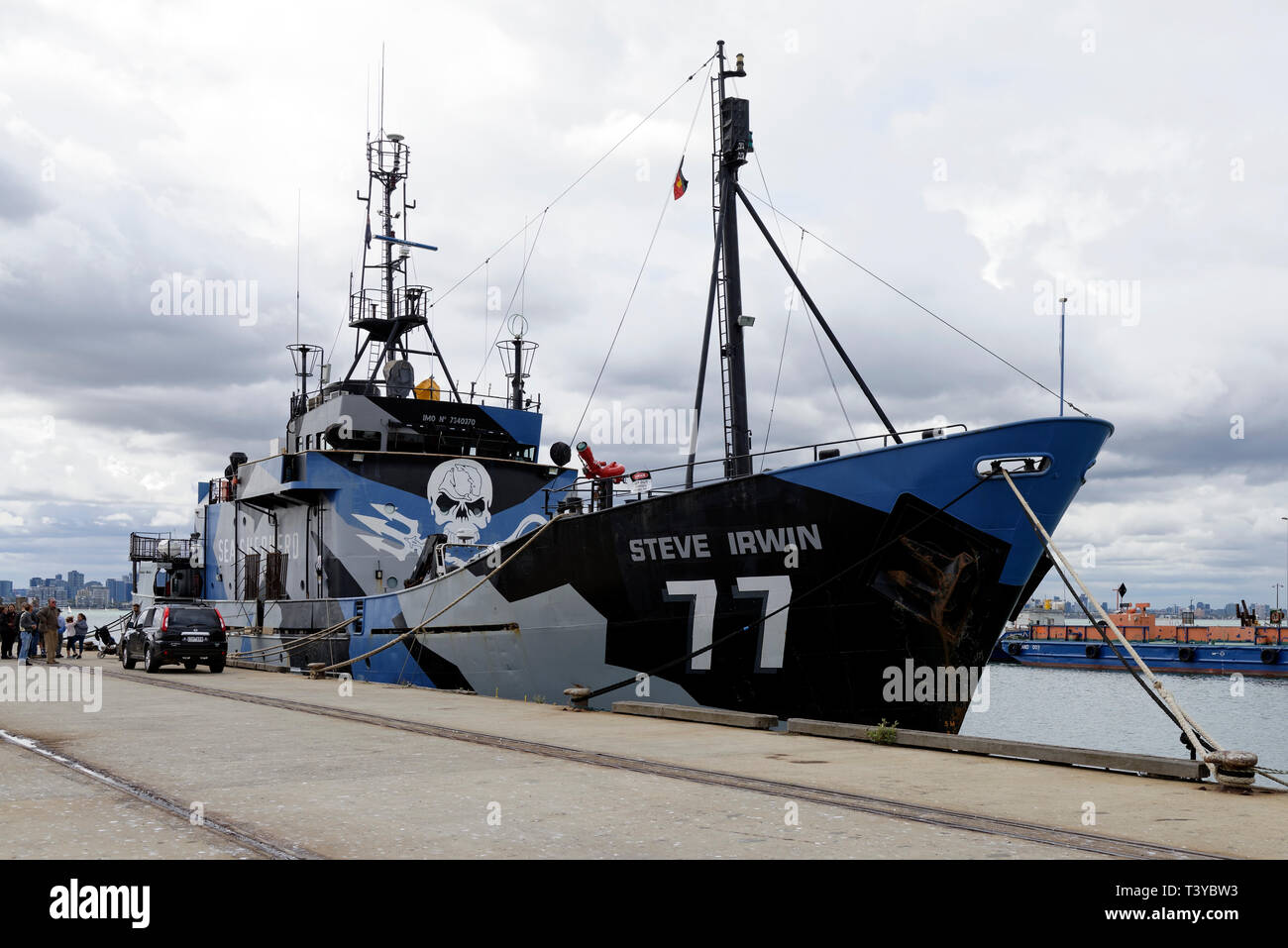 The Sea Shepherd's flagship vessel, the M/Y Steve Irwin, docked at ...
