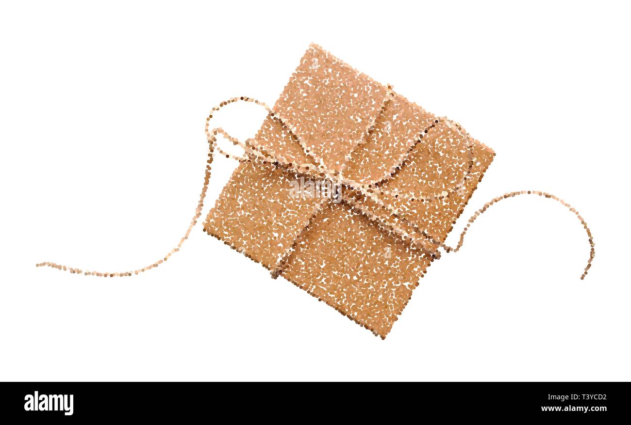 Vector gift box icon illustration, point style pictogram, present ...