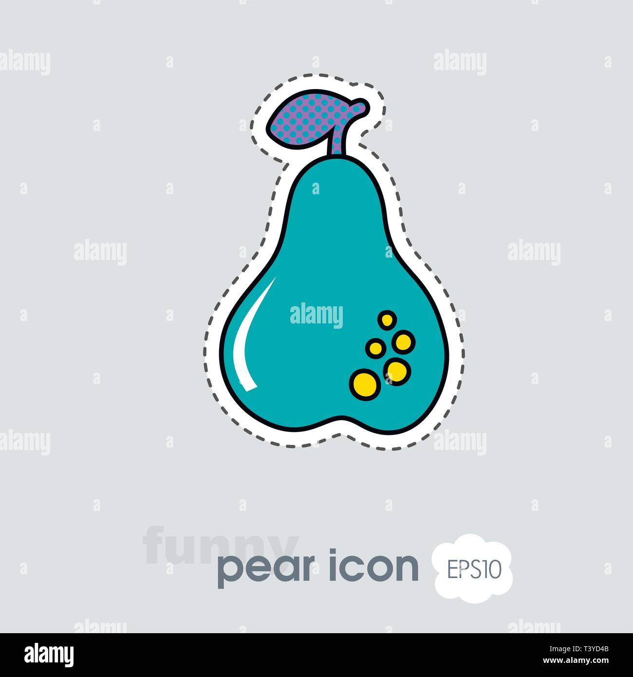 Pear icon. Pear fruit sign. Vector illustration for food apps and ...