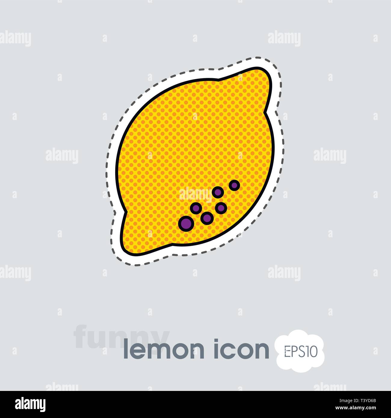 Lemon, lime icon. Lemon citrus fruit sign. Vector illustration for food ...