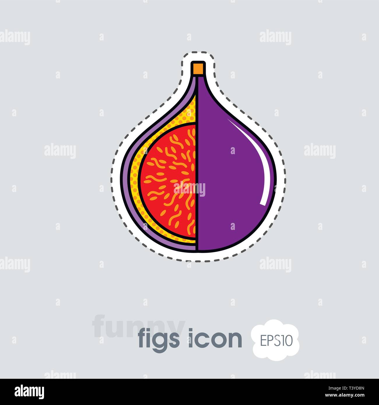 Fig icon. Fig tropical fruit sign. Vector illustration for food apps ...