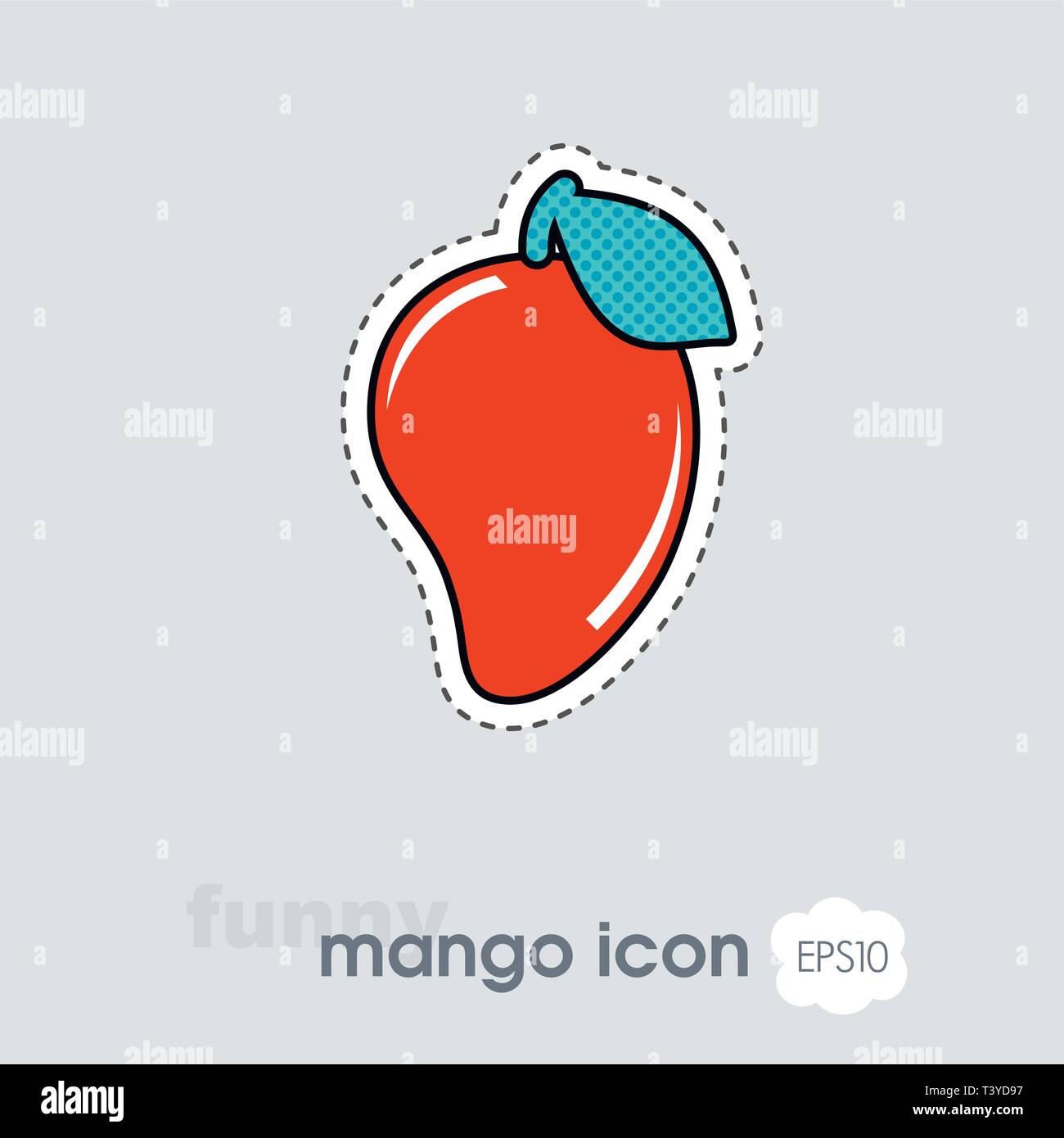 Mango icon. Mango tropical fruit sign. Vector illustration for food ...