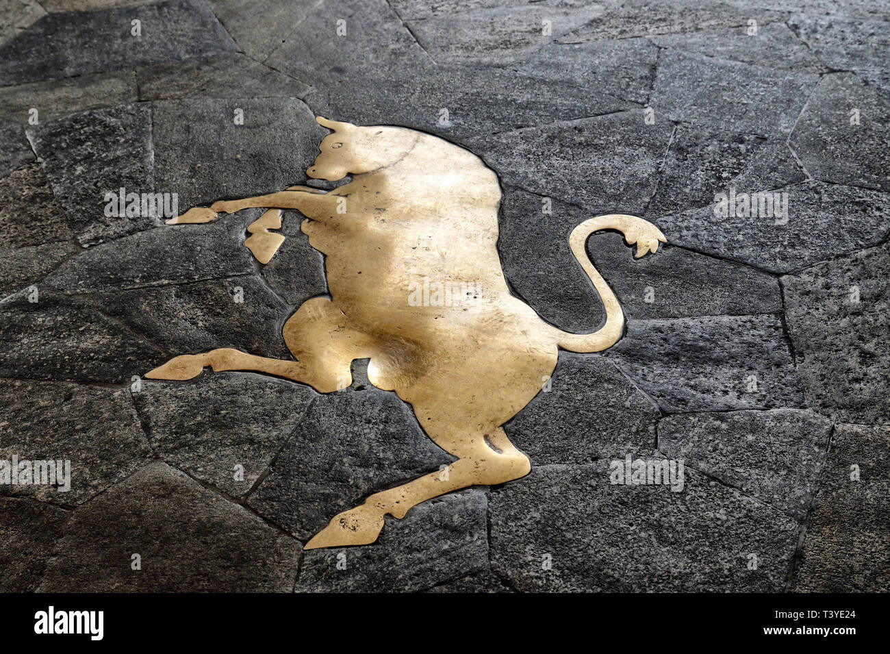 Turin, Piedmont, Italy. March 2019.Piazza San Carlo. In front of one of ...