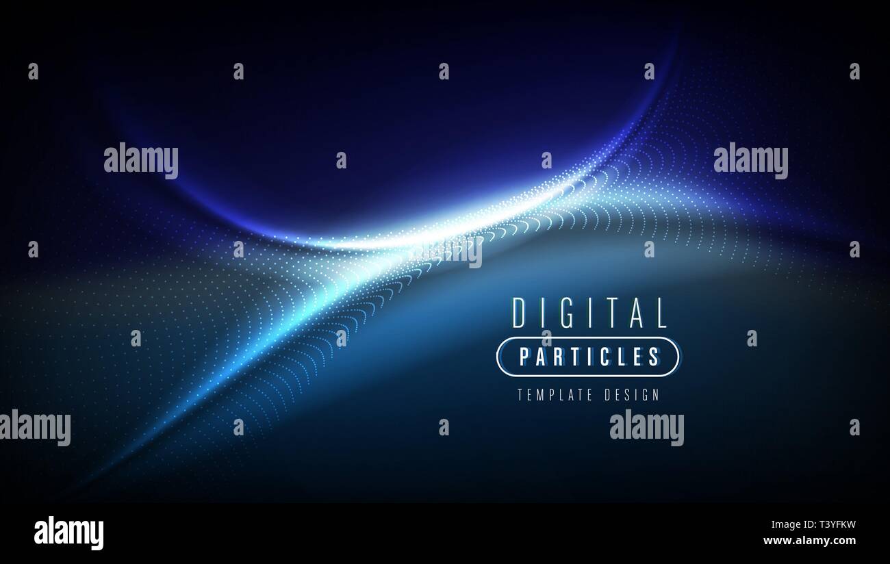 Curvy Particles Template Design Stock Vector Image & Art - Alamy