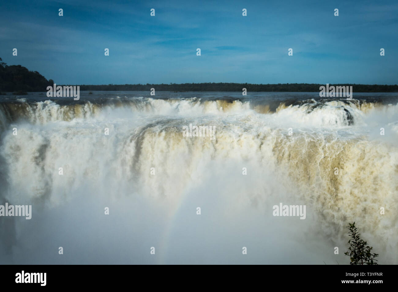 Iguazu Falls, Brazil, Argentina. The biggest fall of the area Stock ...