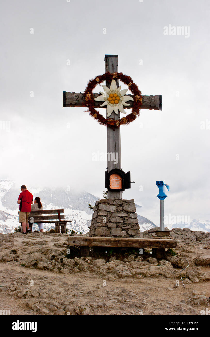 Wood cross above Hitlers Eagles nest Stock Photo - Alamy