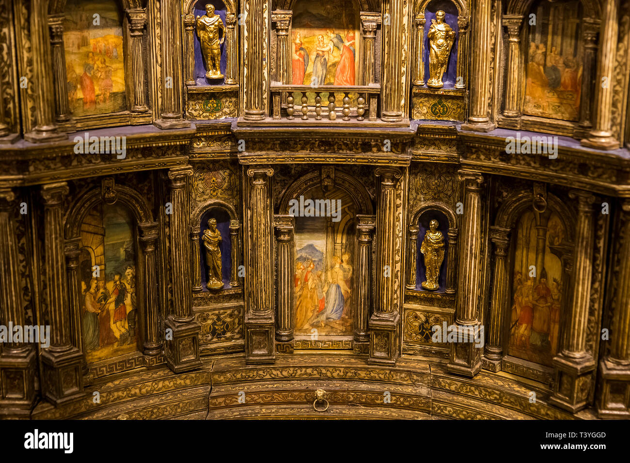 ECOUEN, FRANCE, APRIL 17, 2017 : interiors details of Ecouen medieval ...