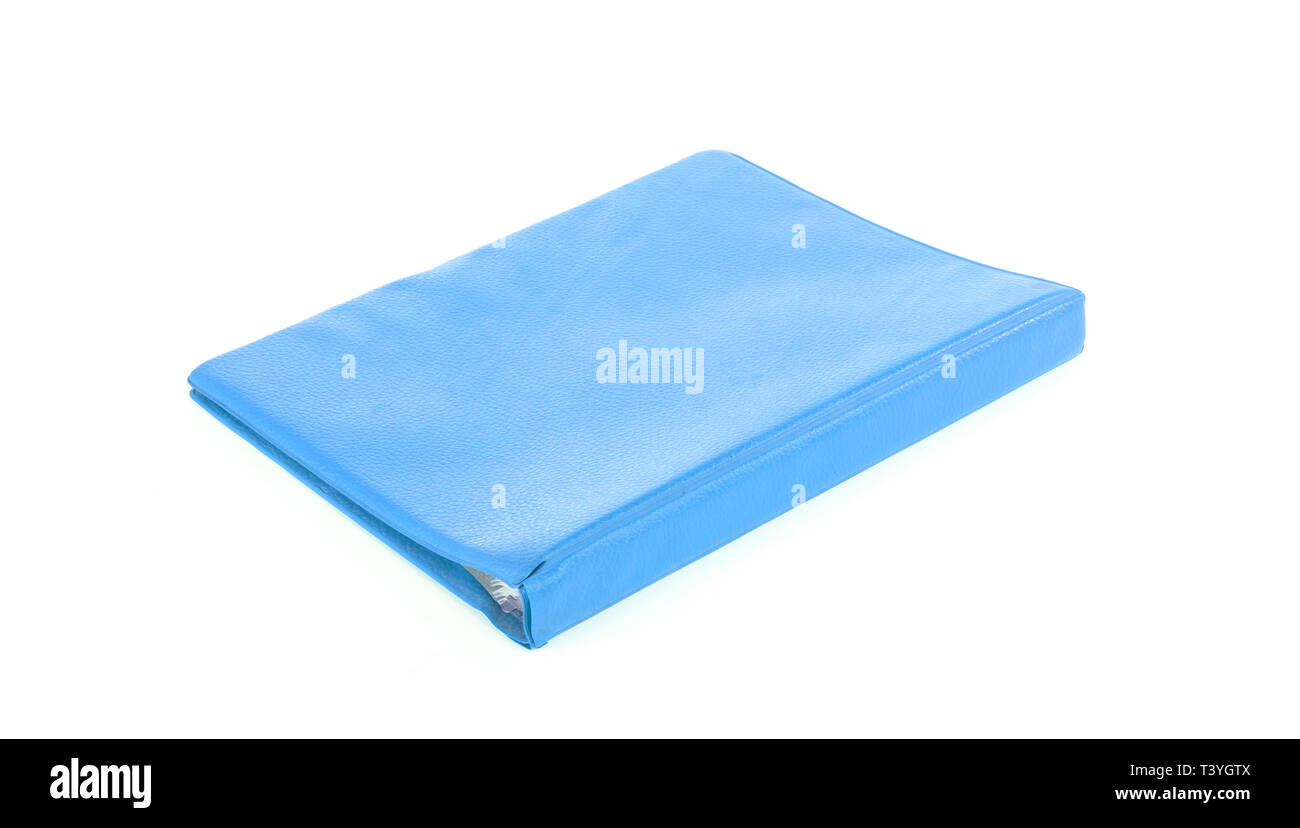 Old binder folder isolated on a white background Stock Photo - Alamy