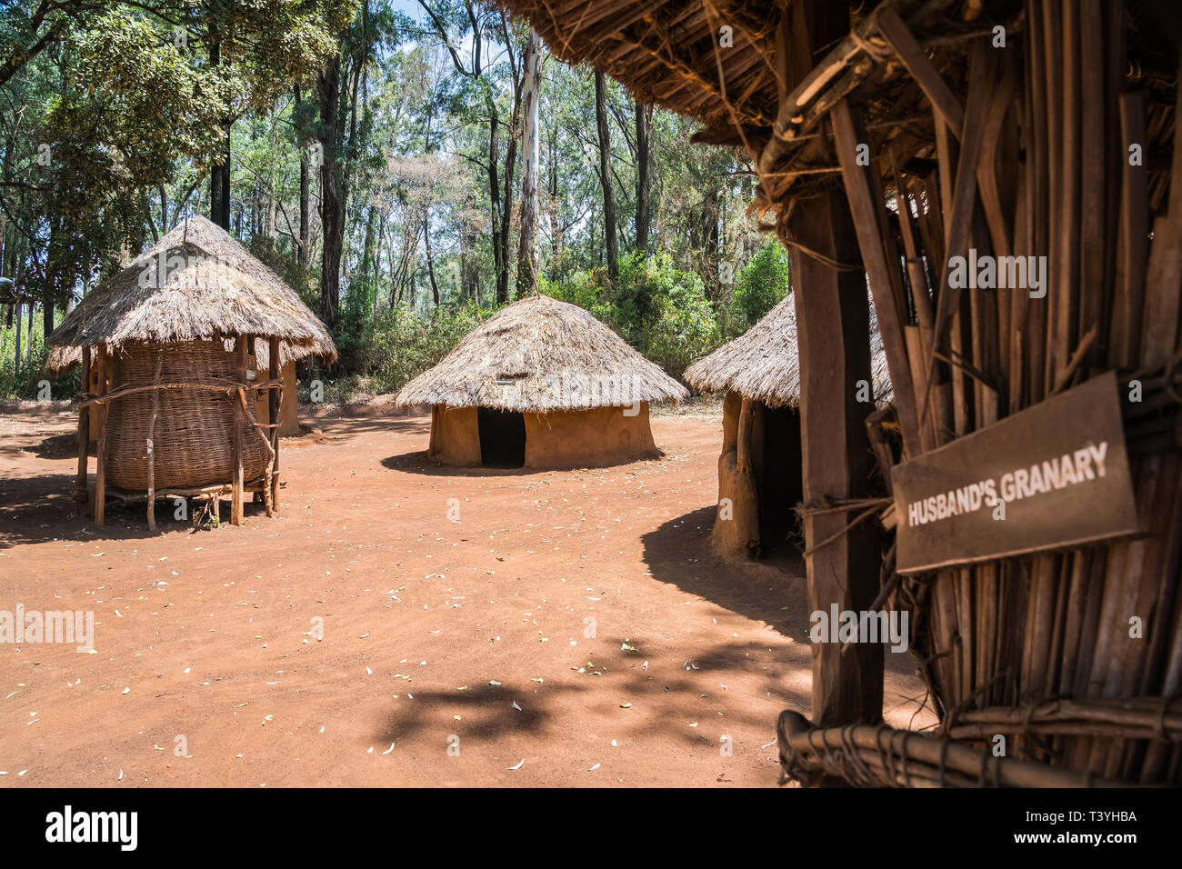 Nairobi, East Africa - March 9, 2019 - Traditional, tribal hut in Bomas ...