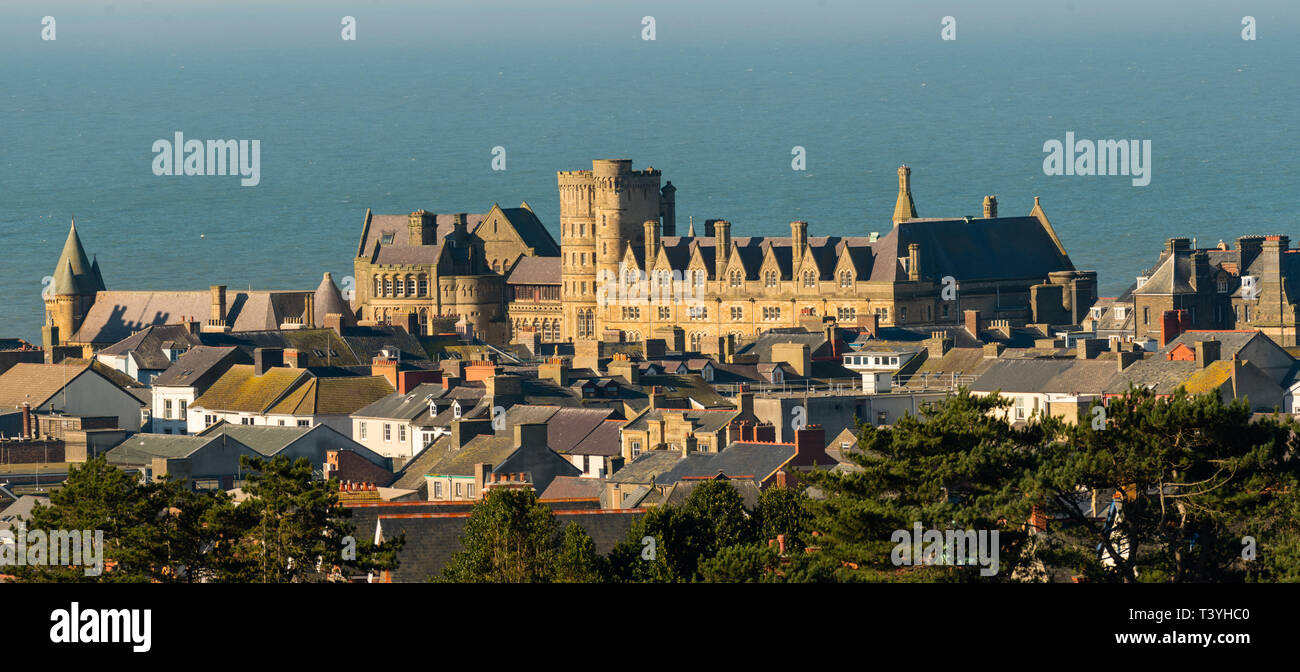 Old college aberystwyth aerial hi-res stock photography and images - Alamy