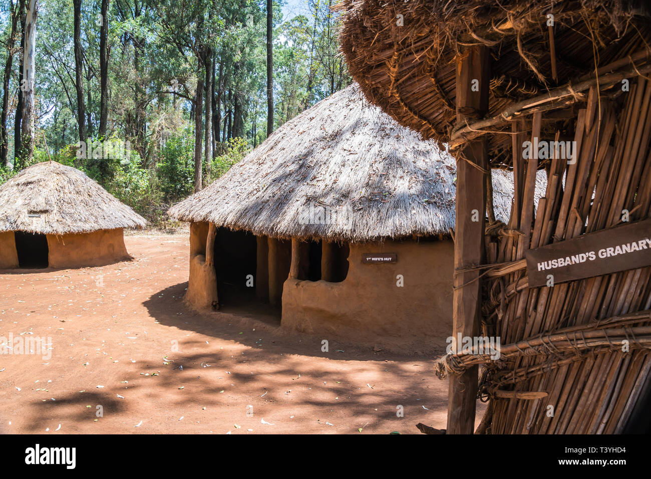 Nairobi, East Africa - March 9, 2019 - Traditional, tribal hut in Bomas ...
