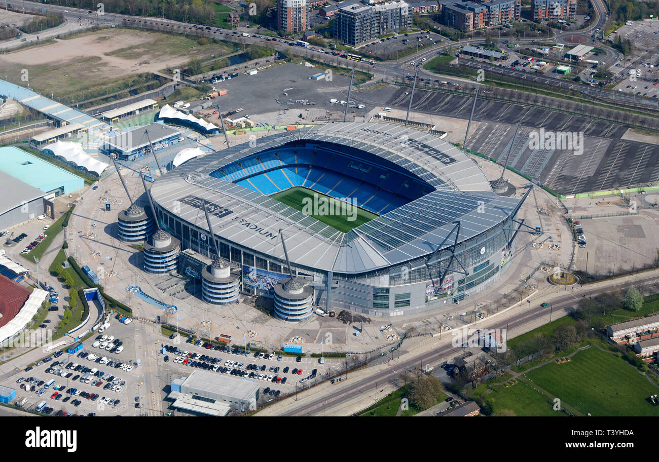 Manchester City Etihad Stadium Manchester High Resolution Stock