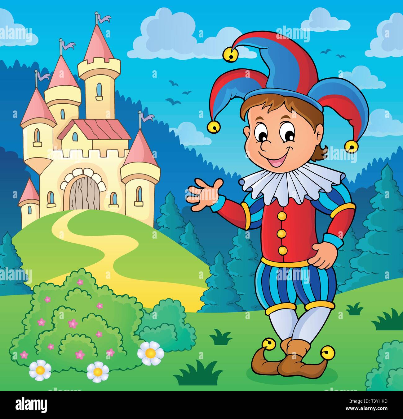 Happy jester theme image 3 - eps10 vector illustration Stock Vector ...