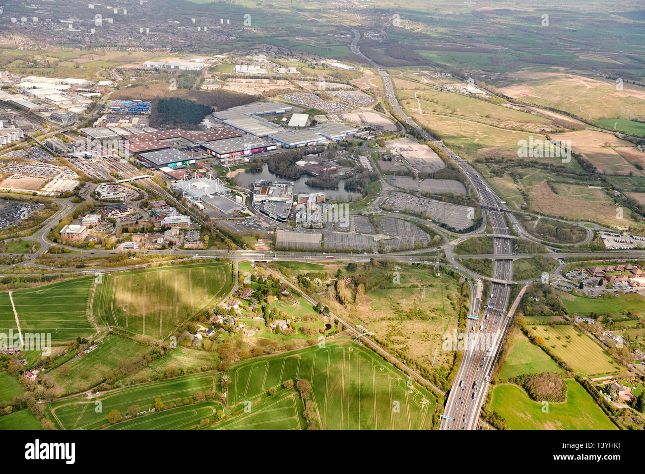 An aerial photo of the NEC at Birmingham, West Midlands, UK Stock Photo ...