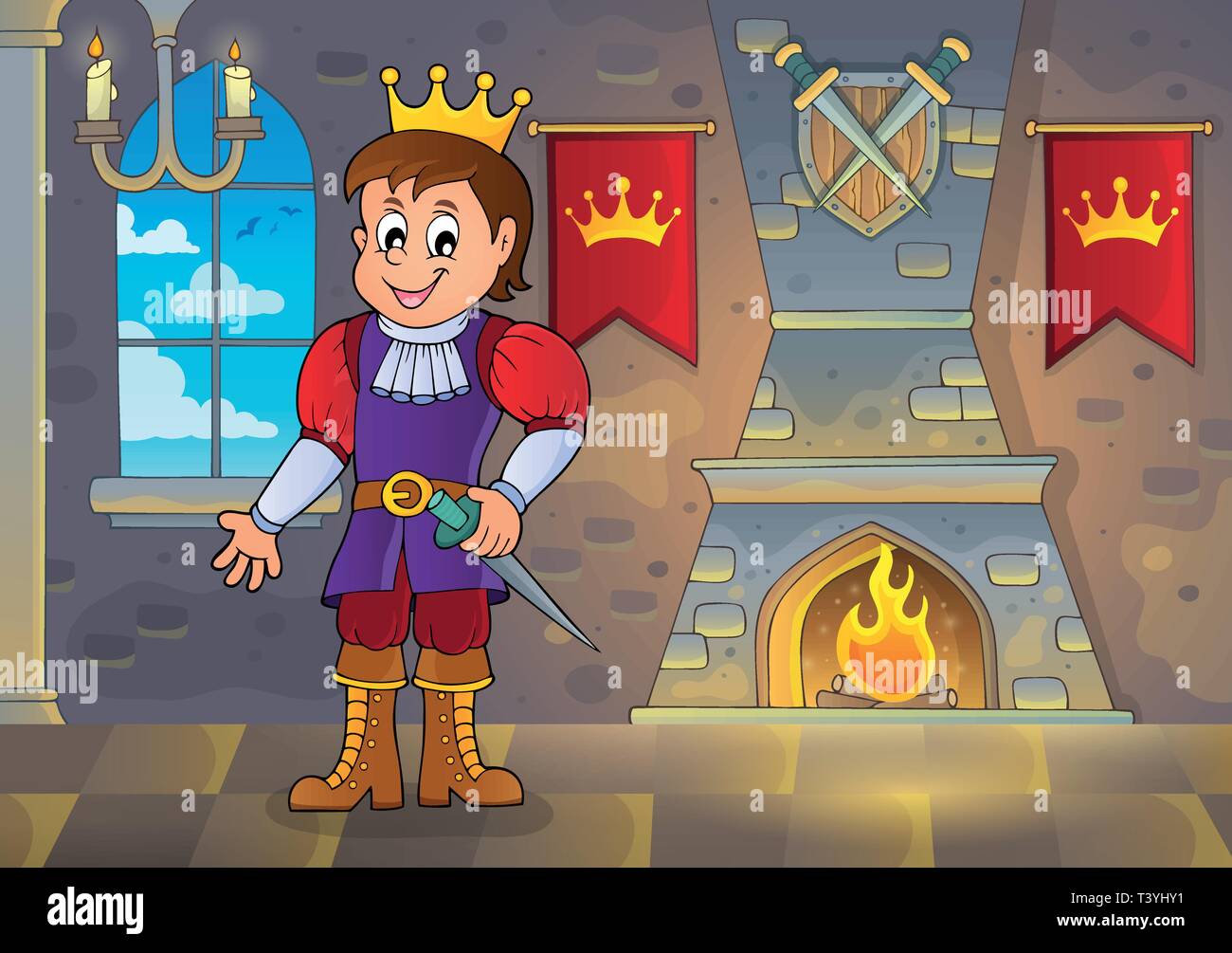 Prince theme image 6 - eps10 vector illustration Stock Vector Image ...