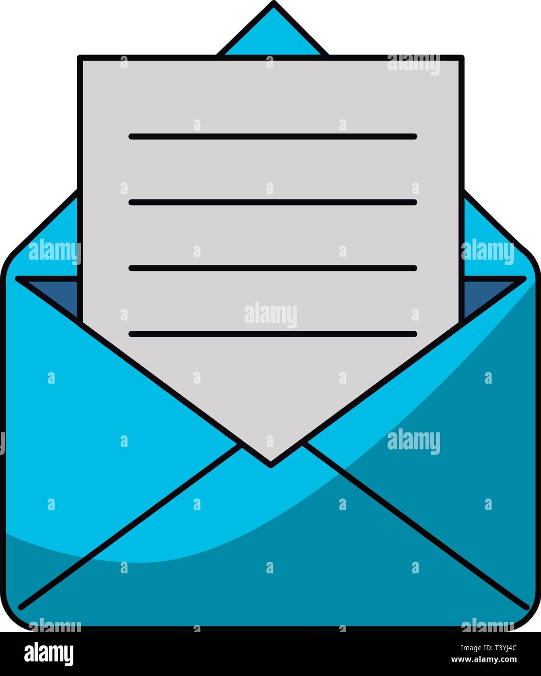 Email with letter symbol isolated Stock Vector Image & Art - Alamy