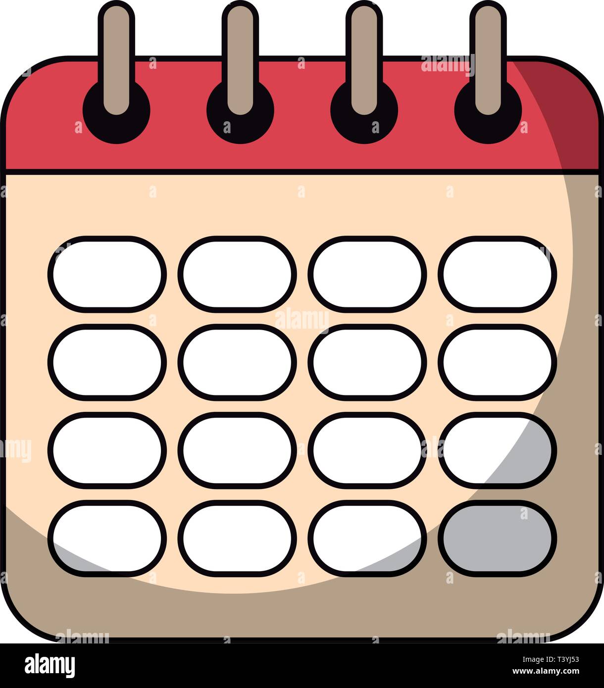 Plannner calendar symbol isolated Stock Vector Image & Art - Alamy