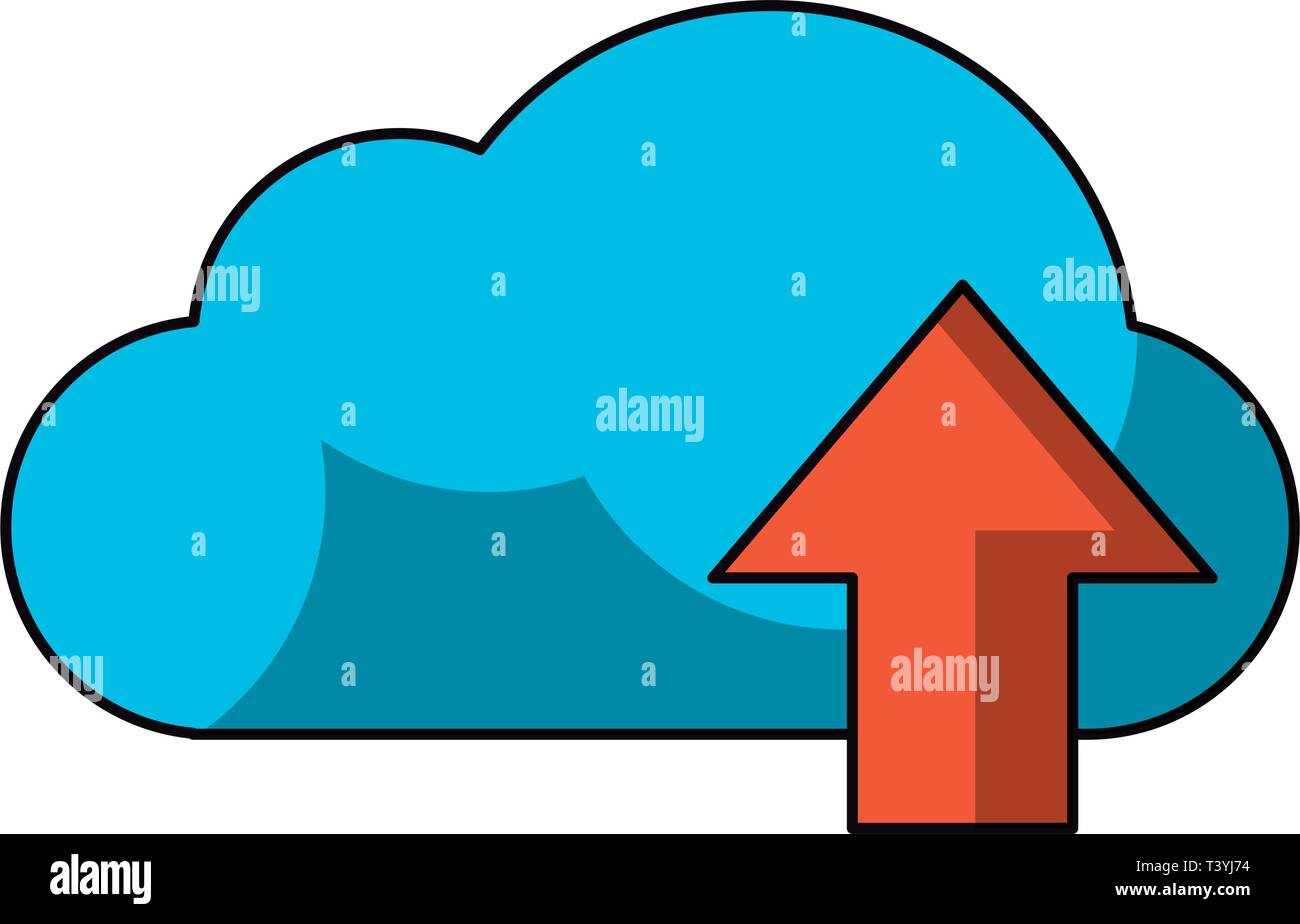 Cloud computing upload symbol Stock Vector Image & Art - Alamy