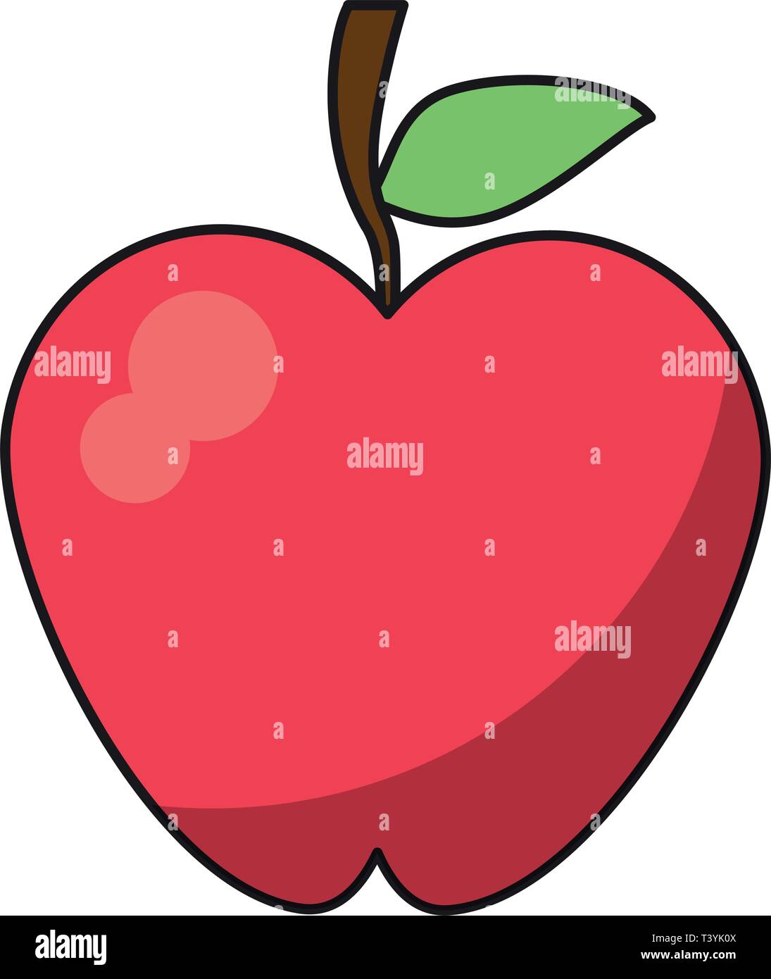 Apple fruit cartoon isolated Stock Vector Image & Art - Alamy