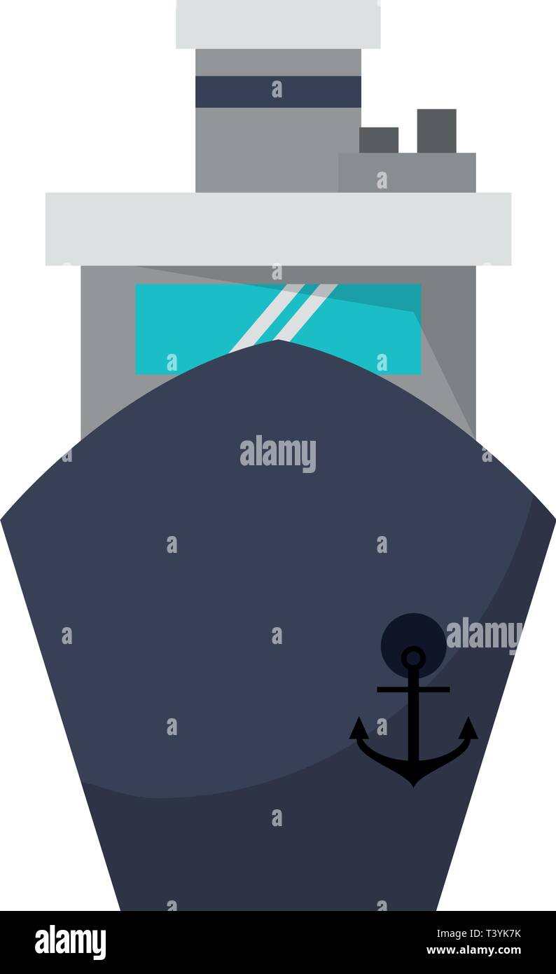 Freighter ship boat frontview symbol Stock Vector Image & Art - Alamy