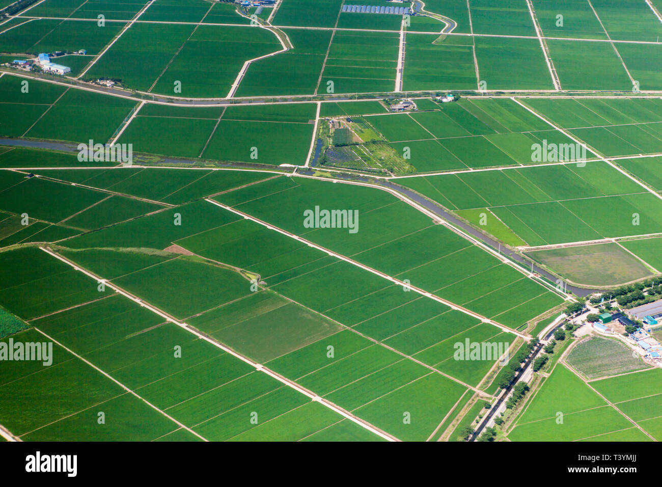 Aerial view of rural farmland Stock Photo - Alamy