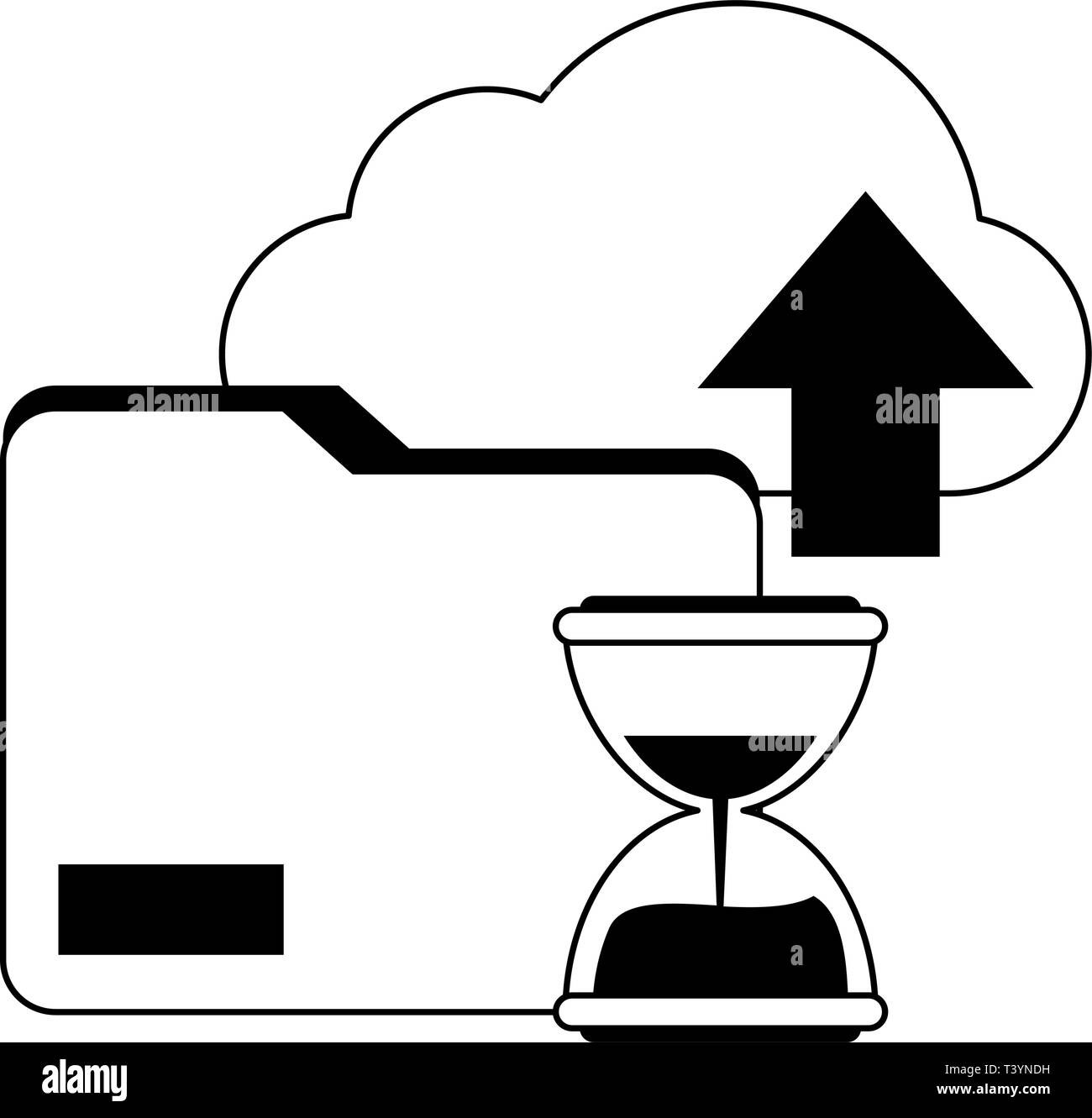 Cloud computing technology black and white Stock Vector Image & Art - Alamy