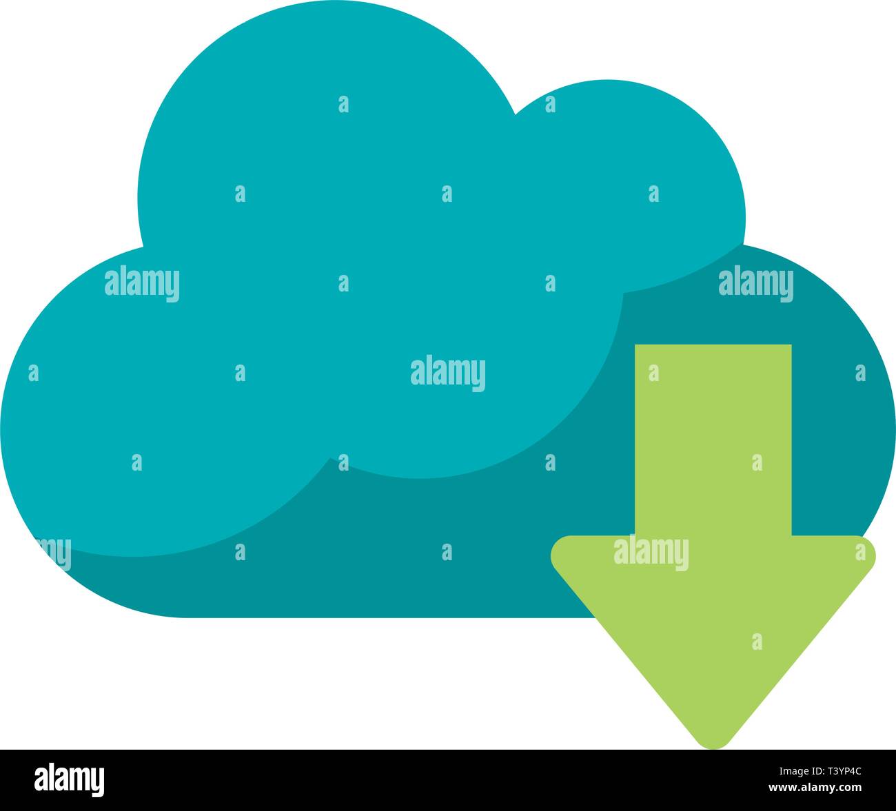 Cloud computing download symbol Stock Vector Image & Art - Alamy