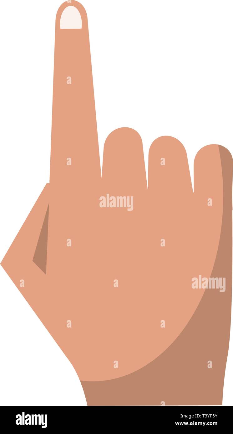 Hand touching something symbol Stock Vector Image & Art - Alamy