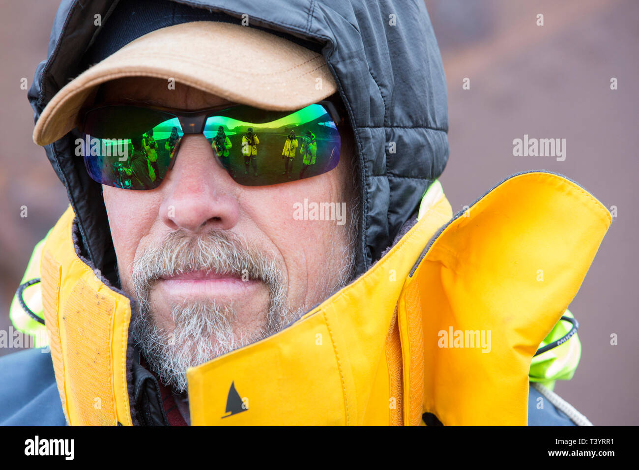 A polar guide on Deception Island, Antarctica Stock Photo - Alamy
