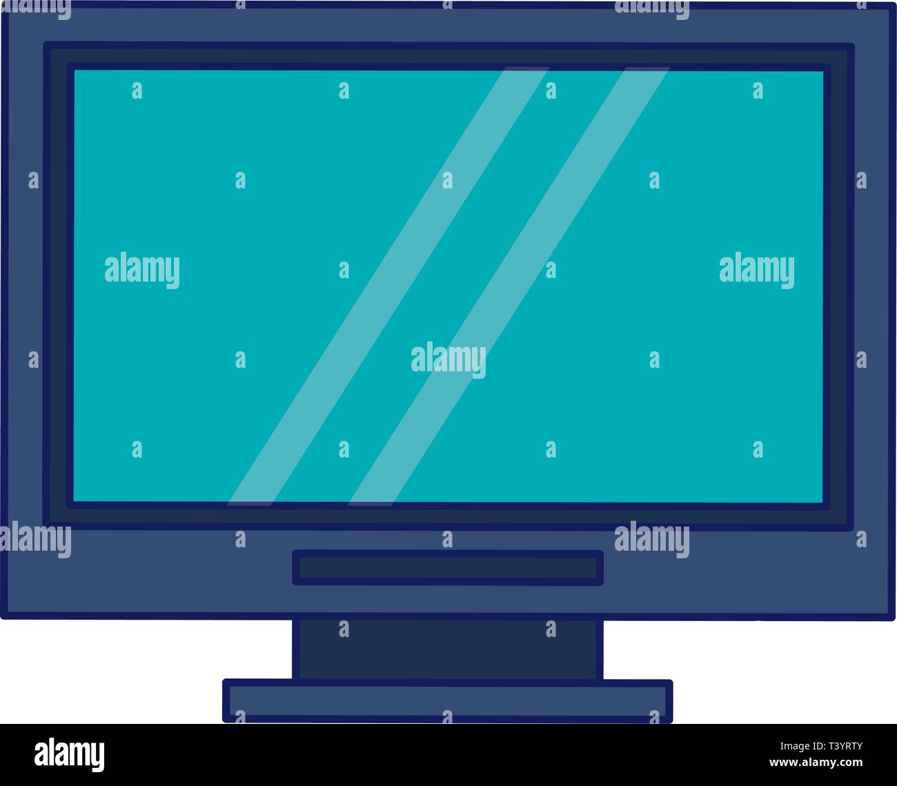 Computer screen techonlogy hardware blue lines Stock Vector Image & Art ...