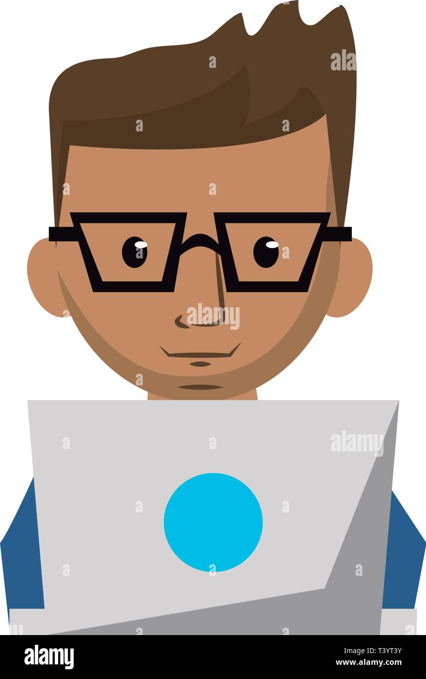Man using laptop cartoon Stock Vector Image & Art - Alamy
