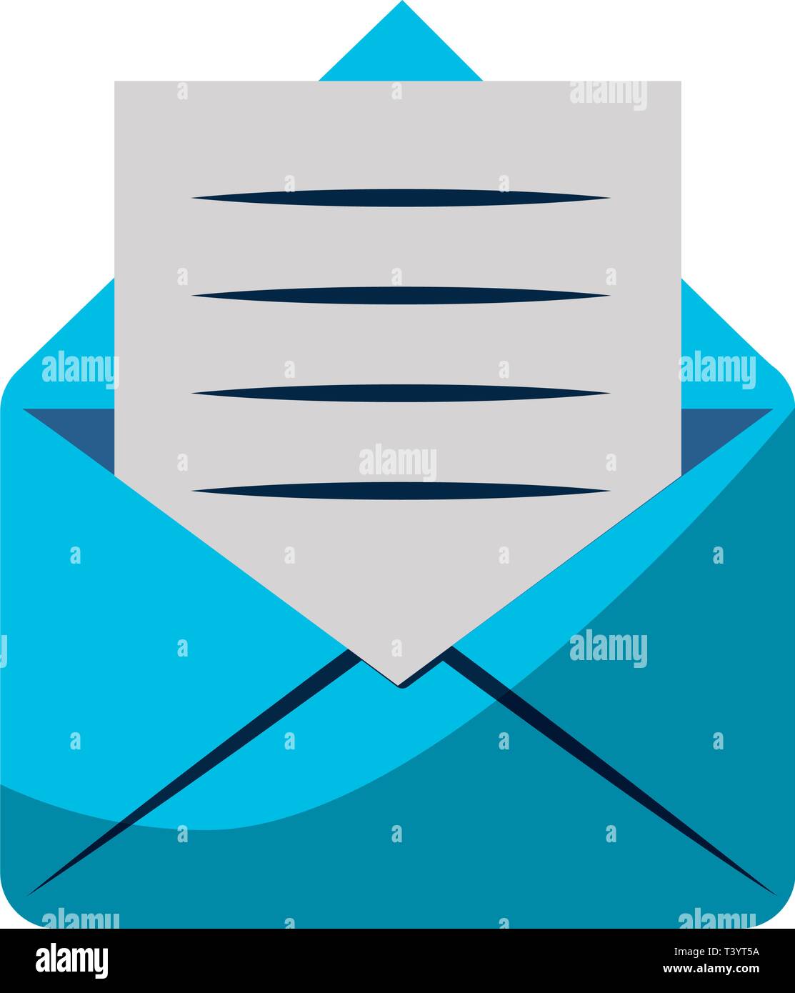 Email with letter symbol isolated Stock Vector Image & Art - Alamy