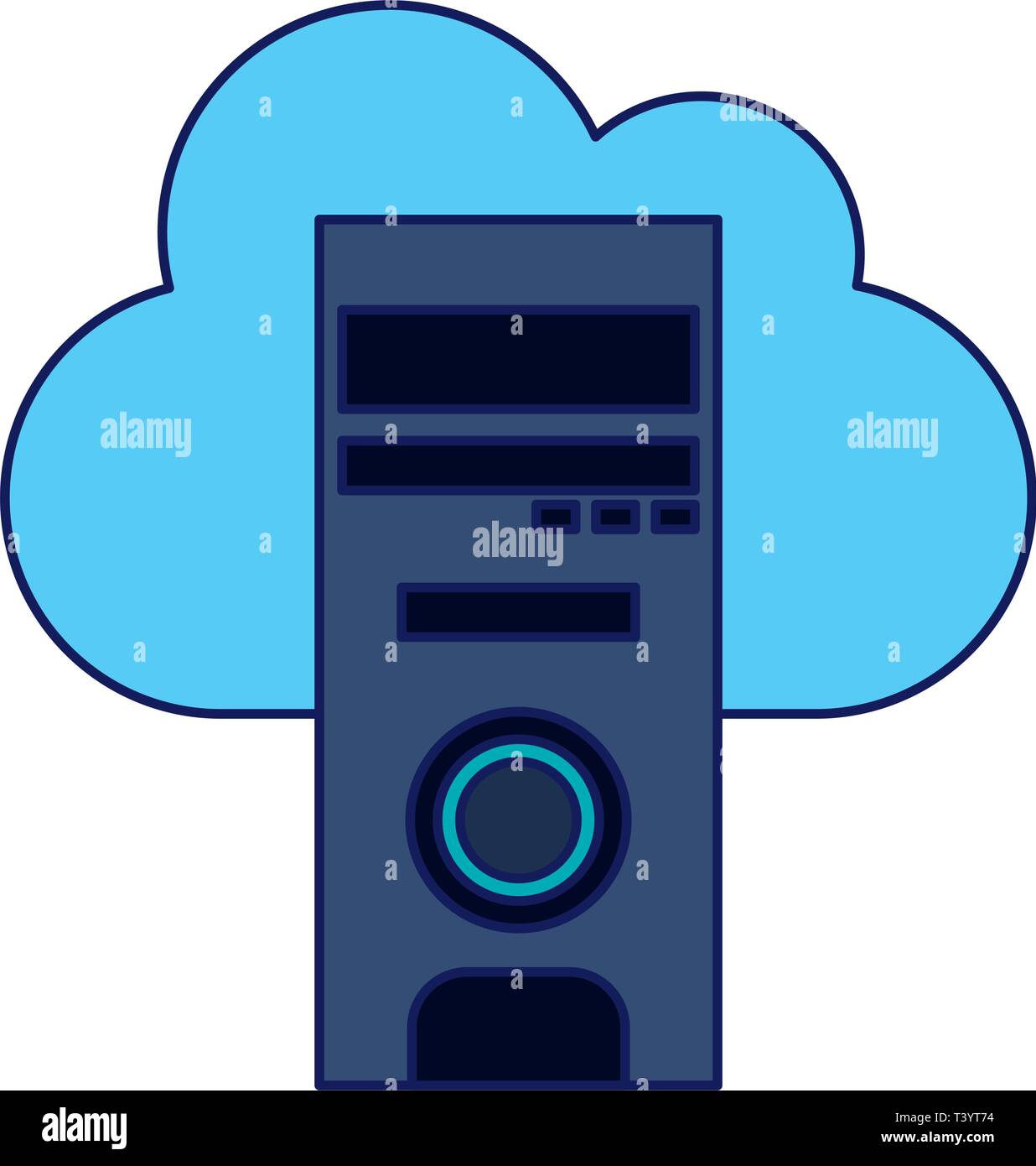 Cloud computing technology blue lines Stock Vector Image & Art - Alamy