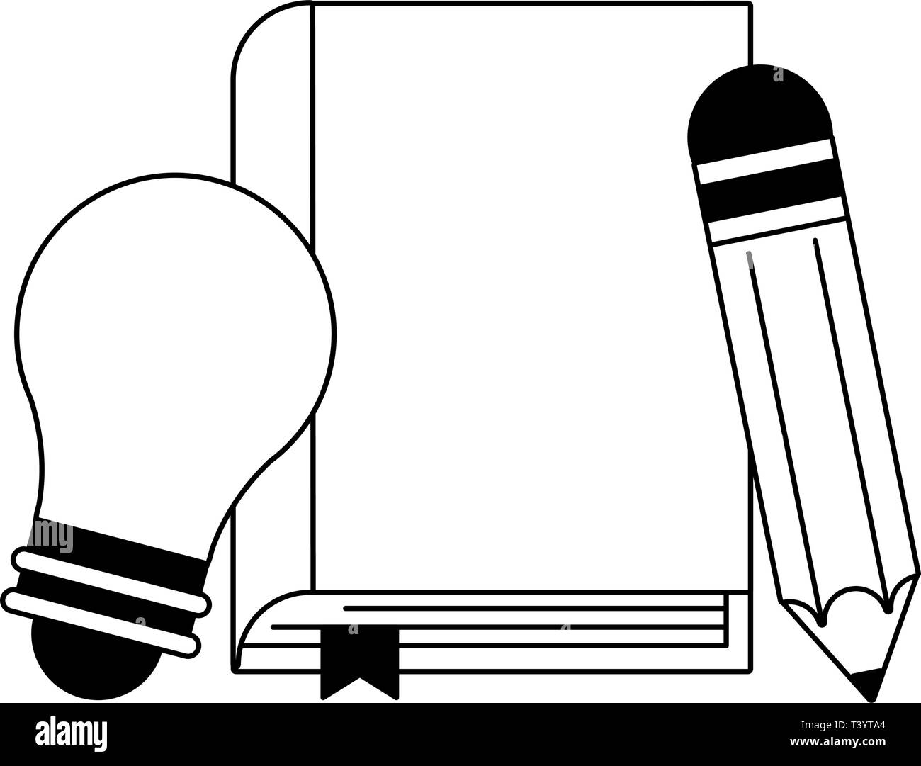 Education and academy cartoons black and white Stock Vector Image & Art ...
