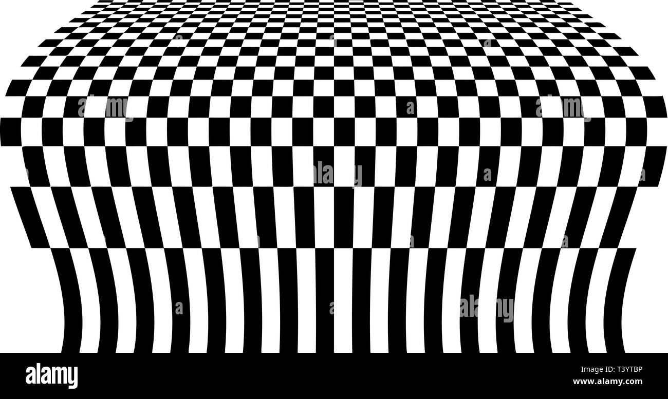 checkerboard square fall down black white illustration Stock Photo - Alamy