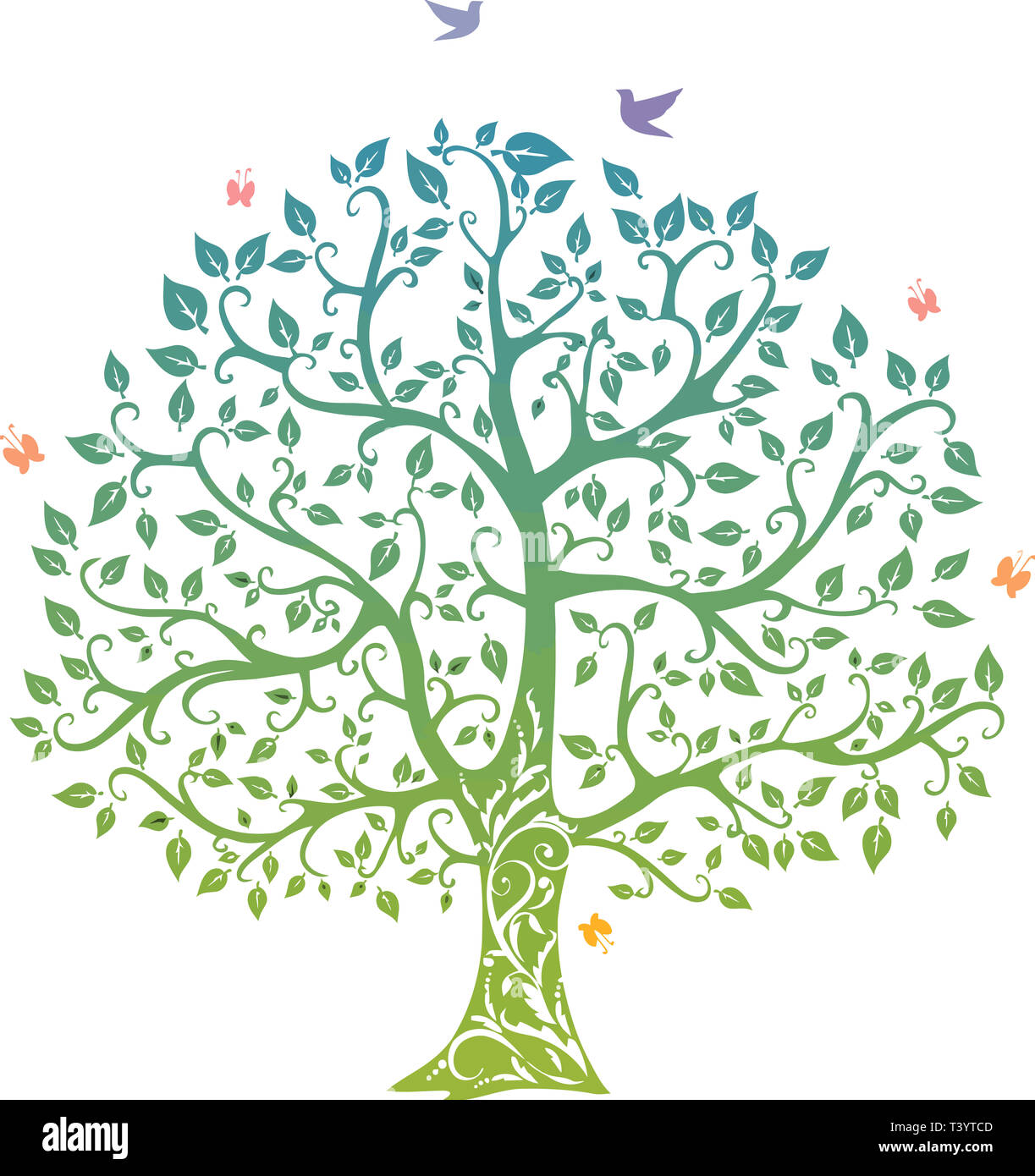 tree of life nature spirit harmony balance eco illustration Stock Photo ...