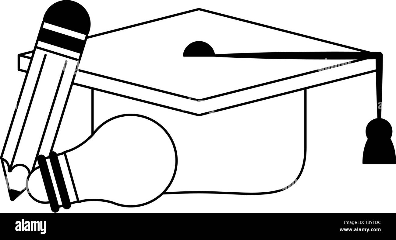 Education and academy cartoons black and white Stock Vector Image & Art ...