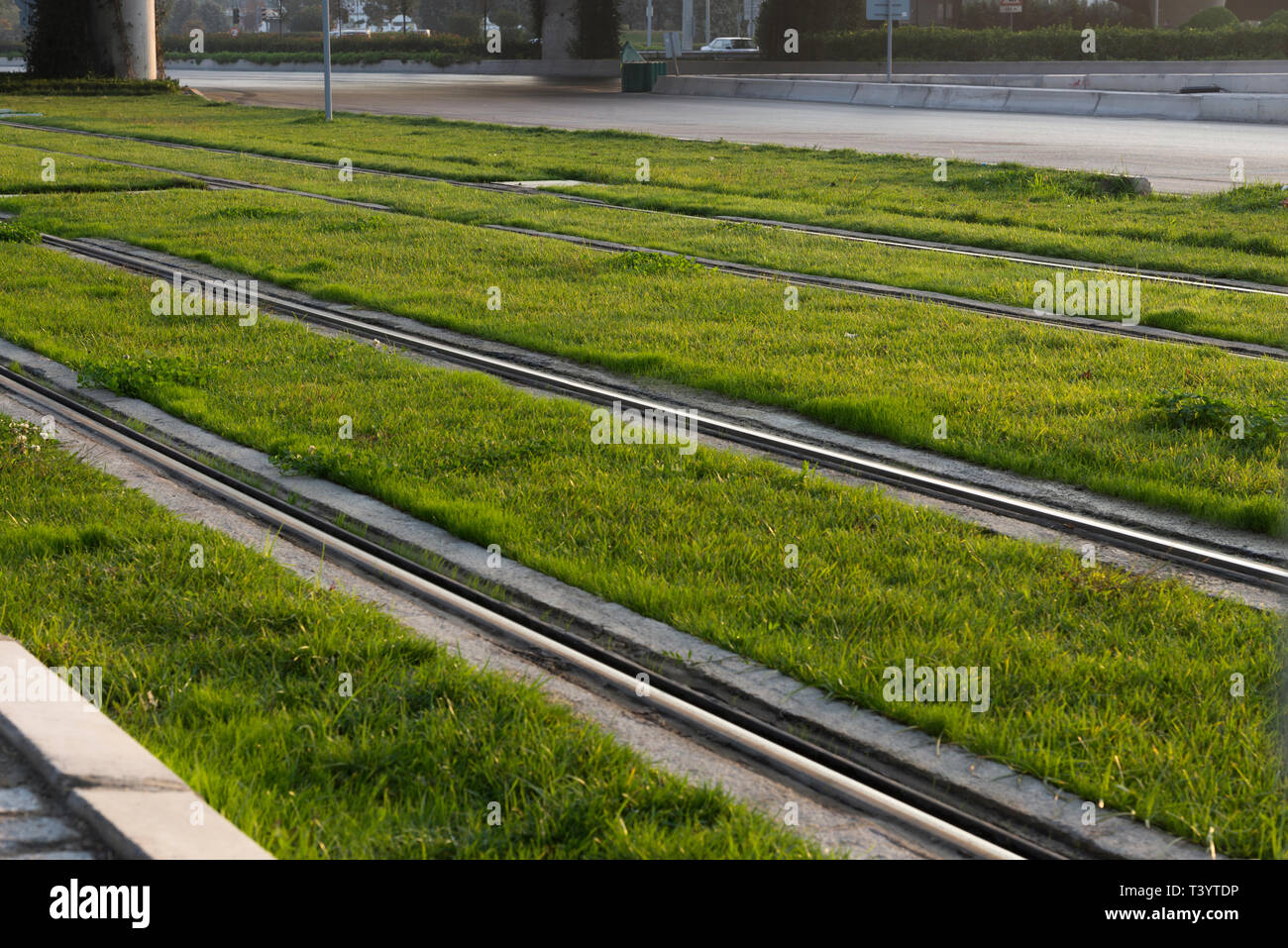 Old tram rails close hi-res stock photography and images - Alamy