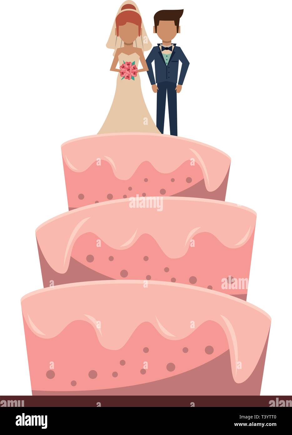 Wedding cake cartoon isolated Stock Vector Image & Art - Alamy