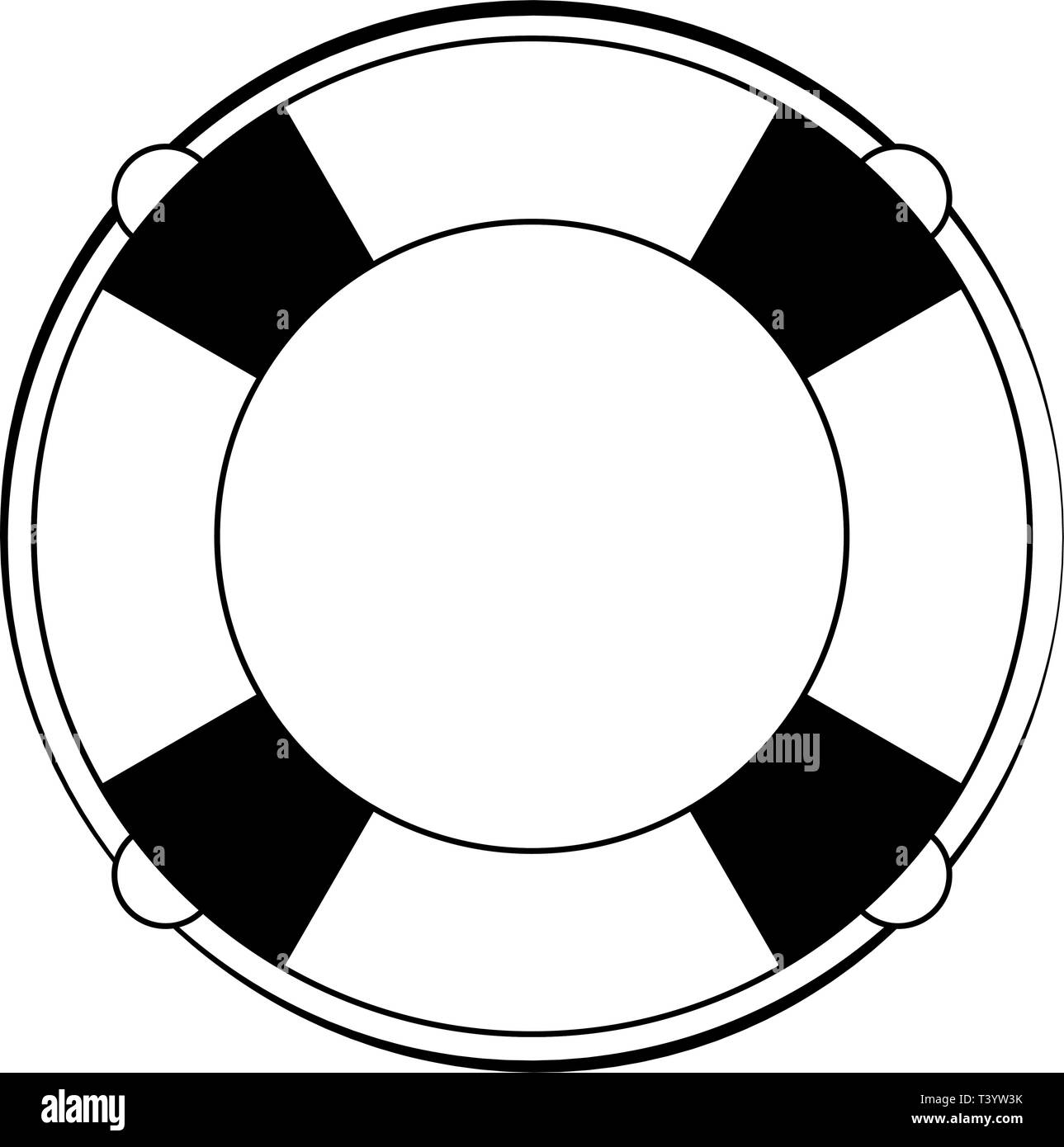 Float marine symbol isolated black and white Stock Vector Image & Art ...
