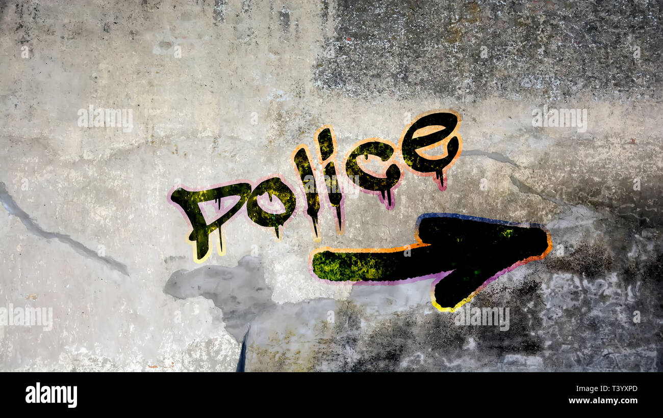 Street Graffiti to Police Stock Photo - Alamy