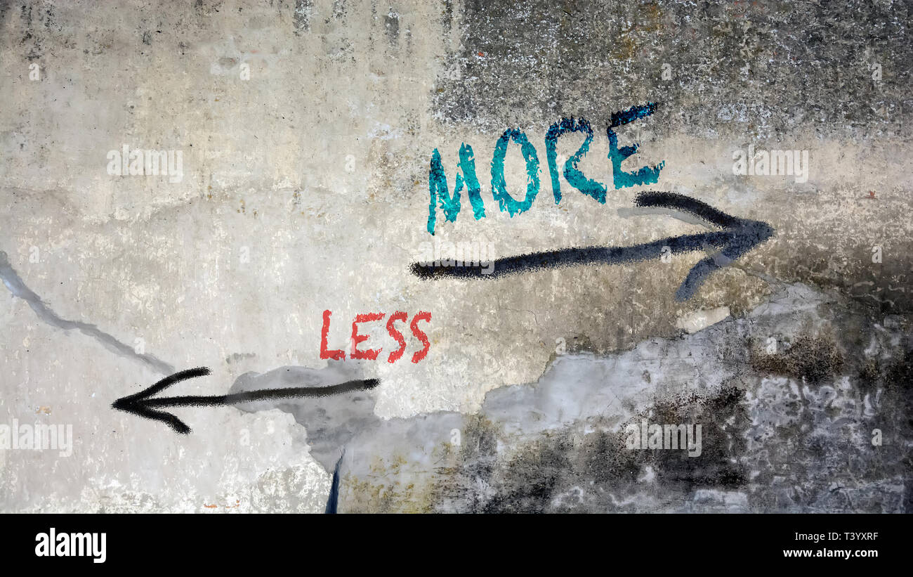 Street Graffiti More versus Less Stock Photo - Alamy