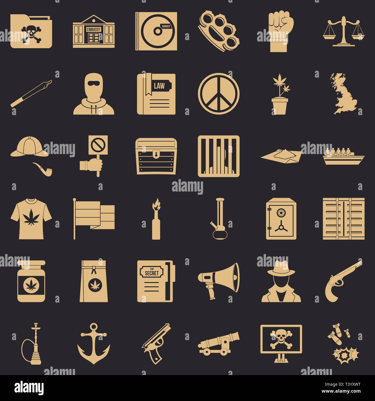 Computer crime icons set, simple style Stock Vector Image & Art - Alamy