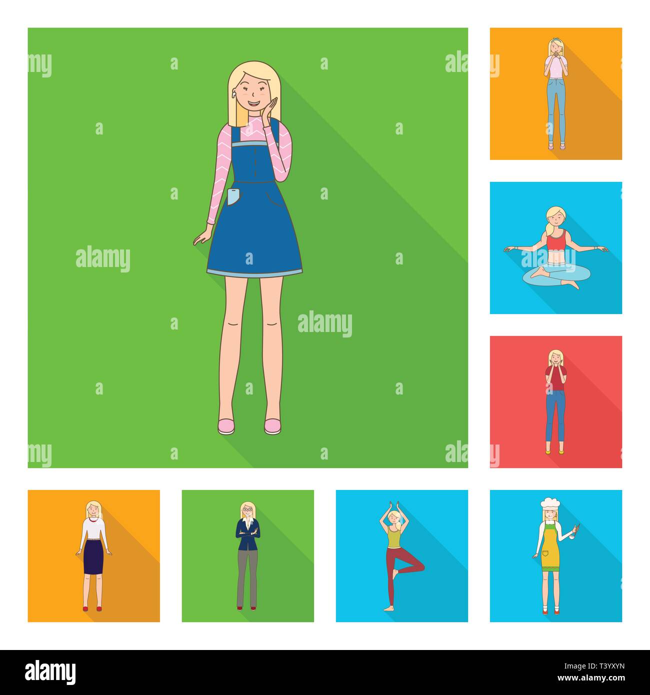 Vector design of woman and body sign. Set of woman and style vector ...