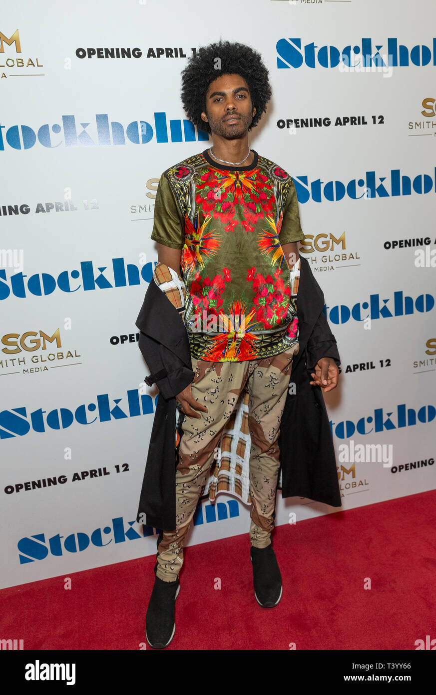Sean Michael Frazier attends premiere of movie Stockholm at Museum of ...