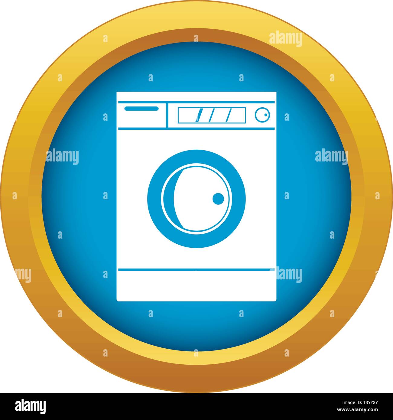 Washing machine icon blue vector isolated Stock Vector Image & Art - Alamy