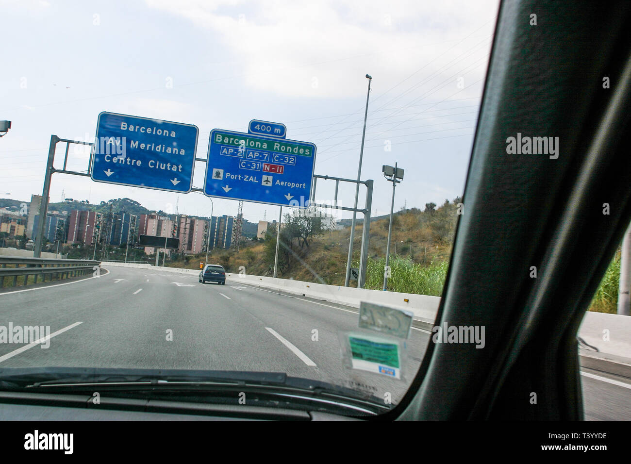 Road signs barcelona catalonia spain hi-res stock photography and ...