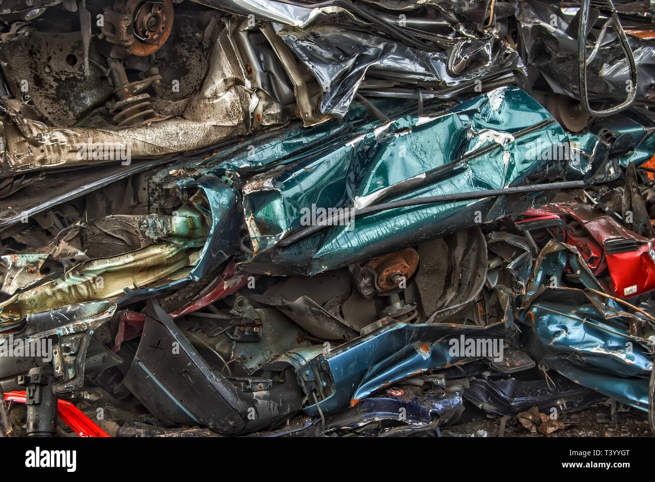 Old Metal on Scrapyard Stock Photo - Alamy